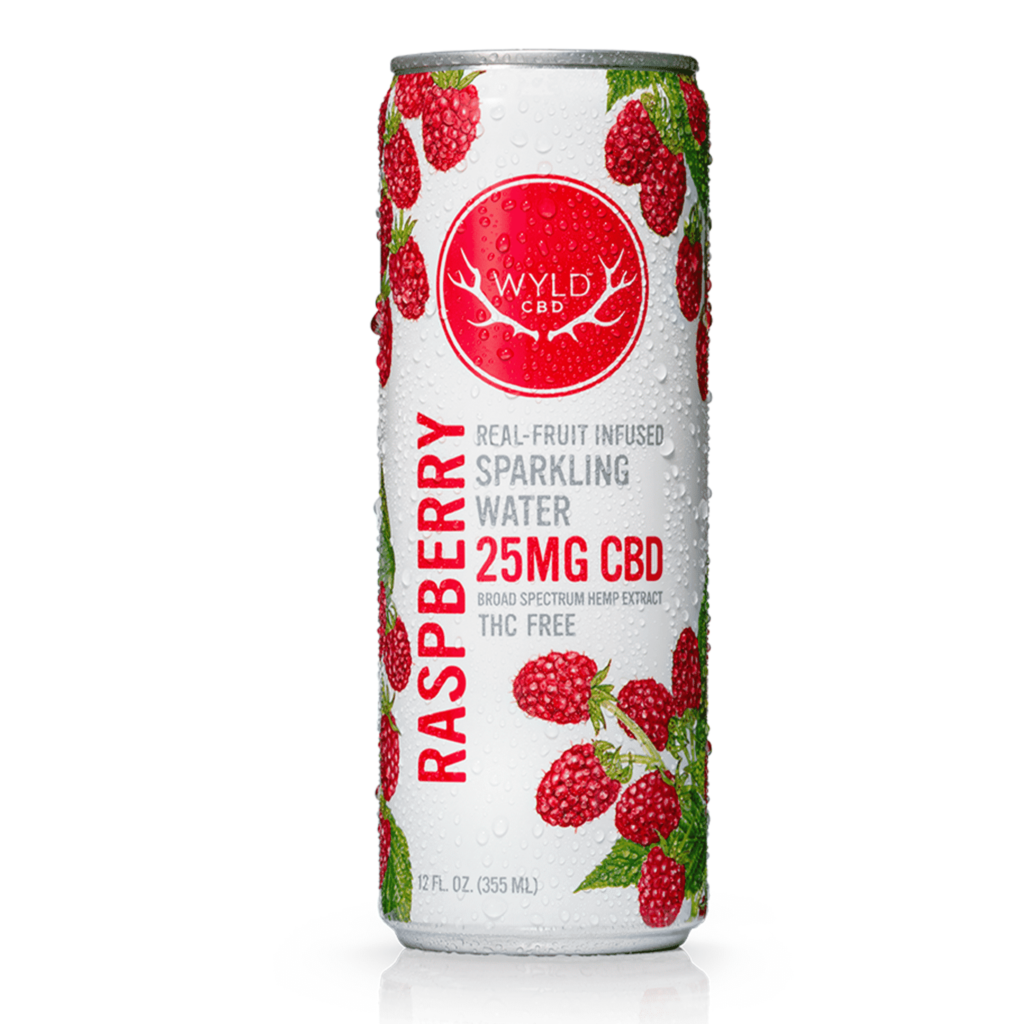 Wyld CBD Raspberry Sparkling Water – 25MG
